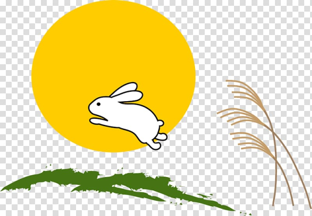 Free: Tsukimi Moon rabbit Full moon, rabbit transparent background PNG ...