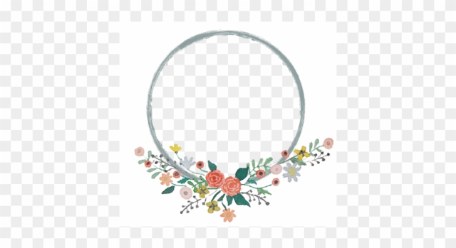 Free: Tumblr Watercolor Wreath Floral Frame Clip Art - Flower Semi ...
