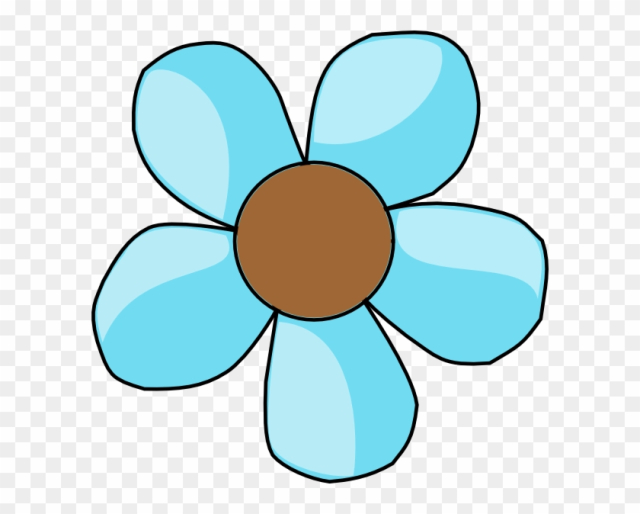 Free: Turquoise Flowers Clip Art - nohat.cc