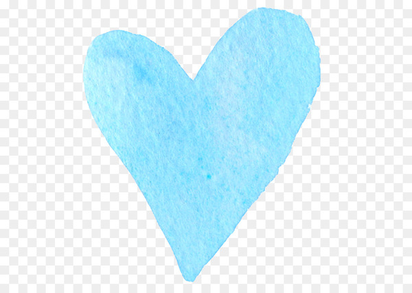Free: Turquoise Teal Heart Microsoft Azure - watercolor heart - nohat.cc