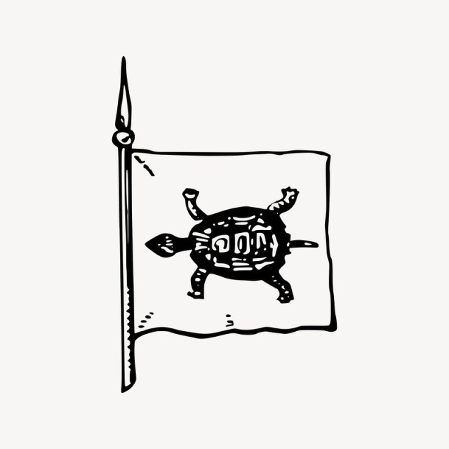 Free: Turtle flag clipart, animal illustration | Free Vector ...