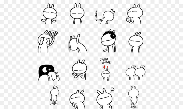 Free: Tuzki Sticker Facebook Messenger Emoticon - viber - nohat.cc