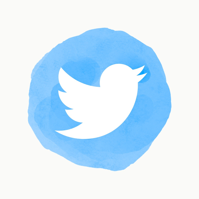 Free: Twitter app icon psd with a watercolor… | Free stock illustration ...