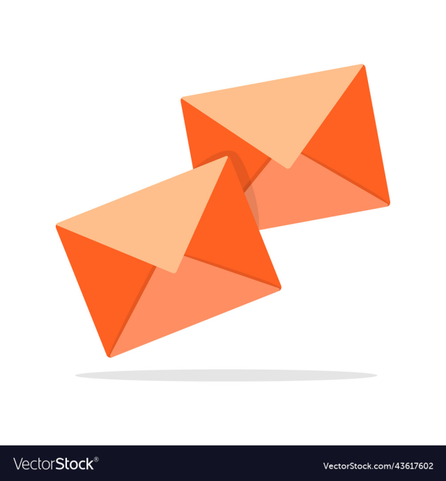 Free: two colorful email envelopes flat concept design - nohat.cc