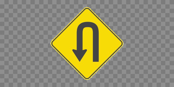 Free: U Turn Sign PNG - nohat.cc
