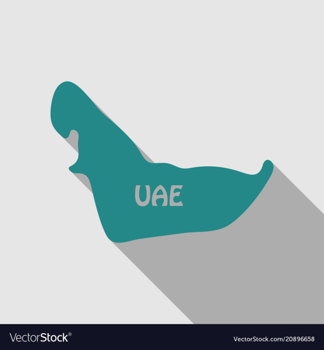 Free: Uae map in flat style with shadow vector image - nohat.cc