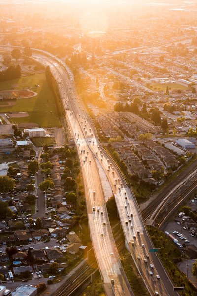 Free: Urban Freeway With Sun Flare - nohat.cc