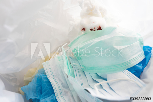 Free: Used face masks in a contaminated waste bin - nohat.cc