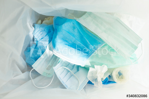 Free: Used face masks in a contaminated waste bin - nohat.cc