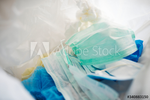 Free: Used face masks in a contaminated waste bin - nohat.cc