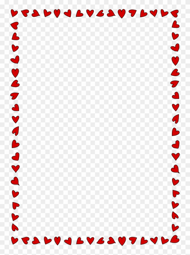 Valentines Day Clip Art Borders Black And White