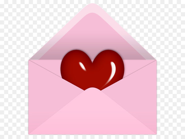 Free: Valentine's Day Letter Clip art - Pink Valentine Letter with Red ...