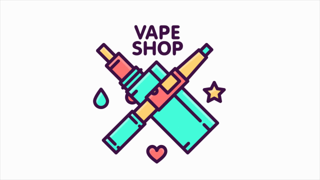Free: Vape shop graphic line art style HD cartoon logo animation ...