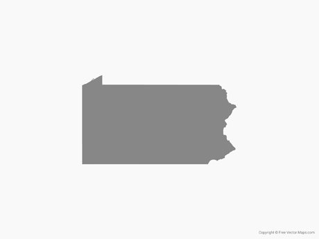 Free: Vector Map of Pennsylvania - Single Color | Free Vector Maps ...