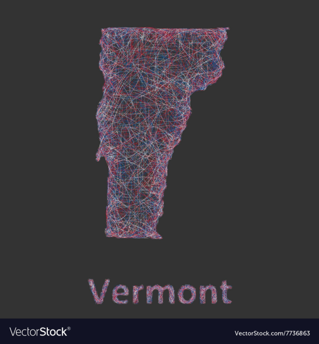 Free: Vermont line art map vector image - nohat.cc