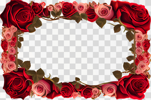 Free: Vertical Rose frame PNG transparent background with copy space ...