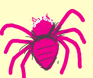 Free: Very large, pink spider - Drawception - nohat.cc