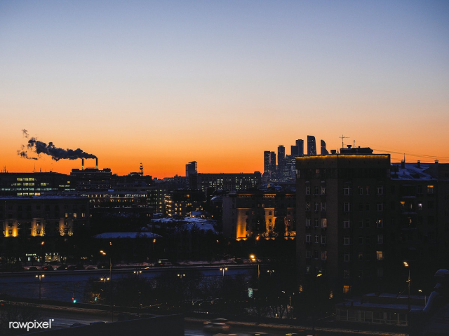 Free: View of Moscow city in the evening, Russia | Free stock photo ...