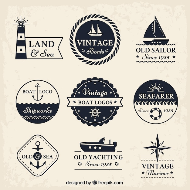 Free: Vintage boat logo collection - nohat.cc
