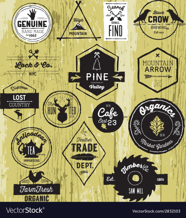 Free: Vintage Hand drawn Labels vector image - nohat.cc