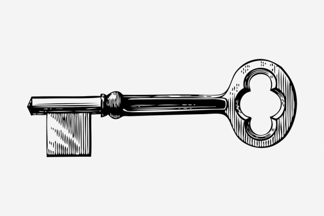 Free: Vintage key, antique object illustration. | Free Photo ...