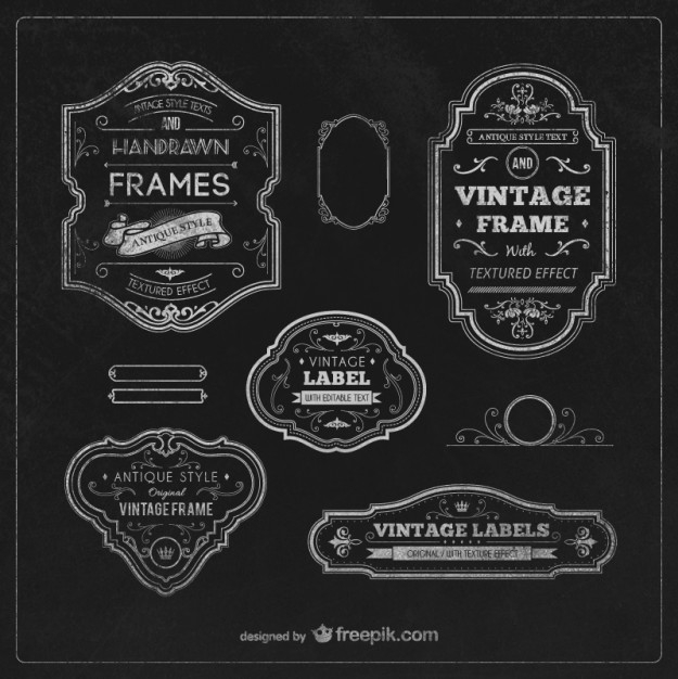 Free: Vintage labels and frames Free Vector - nohat.cc