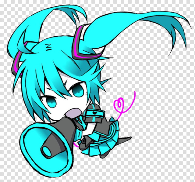 Free: Vocaloid Render , blue and white anime character transparent ...