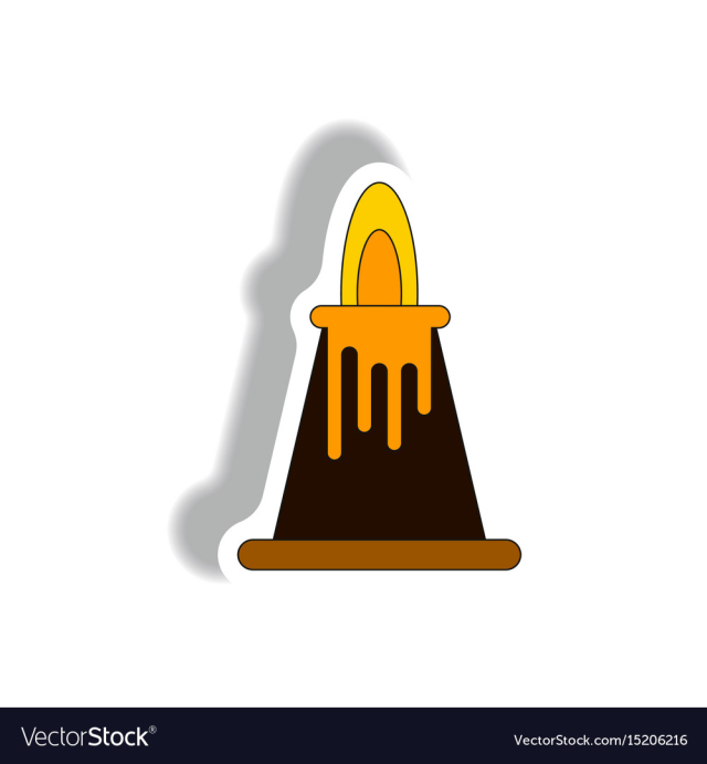 Free: Volcano sticker volcano eruption and lava vector image - nohat.cc