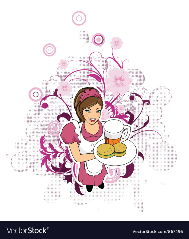 Free: Waitress vector image - nohat.cc