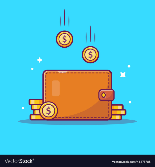 Free: wallet with money and coin cartoon - nohat.cc