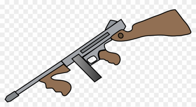 Free: War Clipart Firearm - Cartoon Machine Gun - nohat.cc