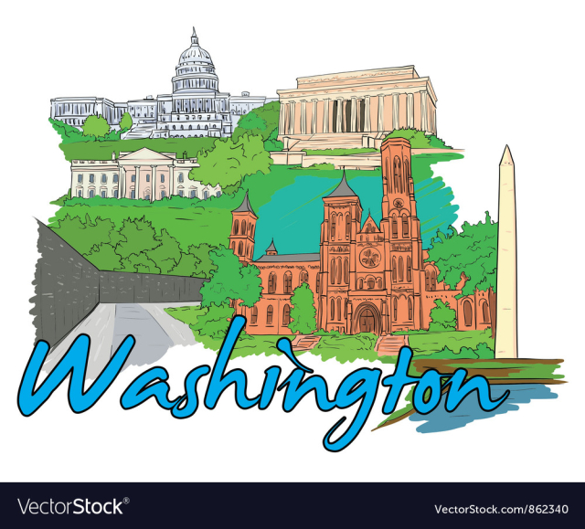 Free: Washington doodles vector image - nohat.cc