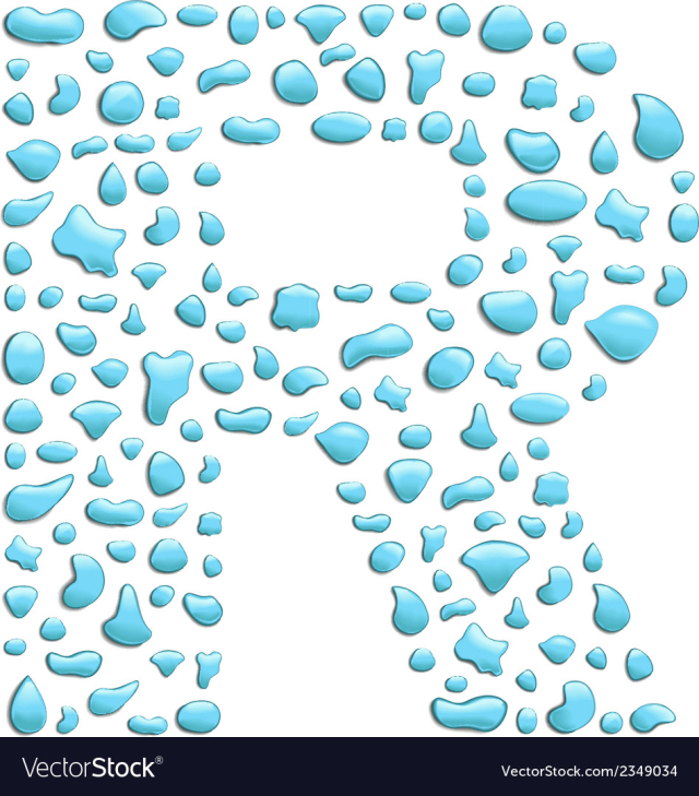 Free: Water letter r vector image - nohat.cc