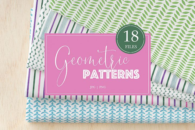 Free: Watercolor Geometric Patterns - nohat.cc