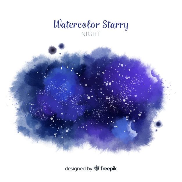 Free: Watercolor starry night background - nohat.cc