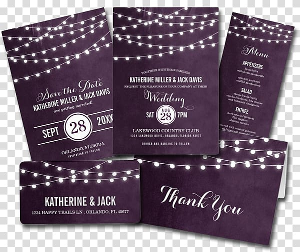 Free: Wedding invitation Light Save the date RSVP, String Lights ...