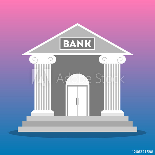 Free: White bank building front view - nohat.cc