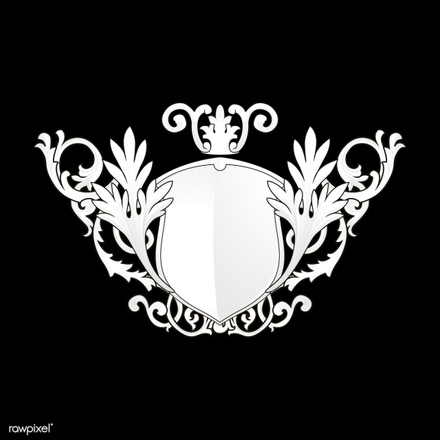 Free: White Baroque shield elements vector | Free stock vector - 535371 ...