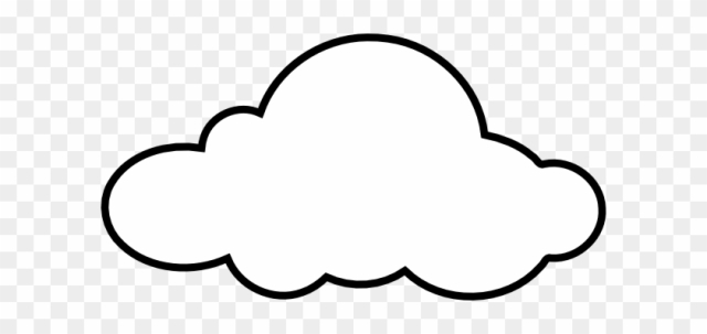 White Cloud Vector Png Cloud Outline Icon, Transparent Cloud
