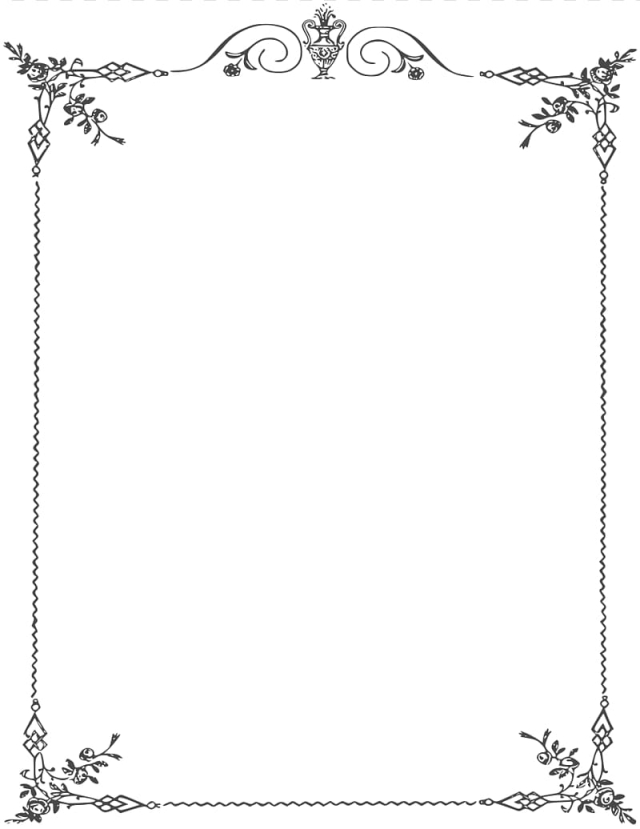 Free: White floral frame illustration, Borders and Frames Black and ...