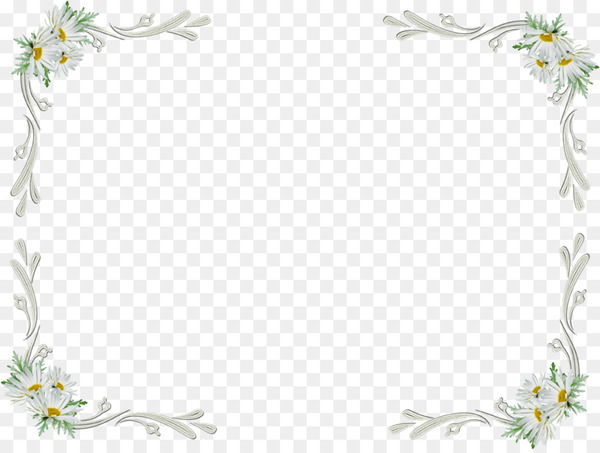 Free: White Flowers Frame Clip art - white flower - nohat.cc