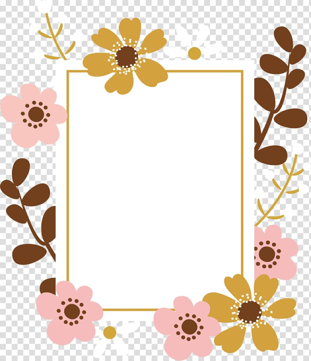 Free: White frame with flowers illustration, Frames , Cartoon flower ...