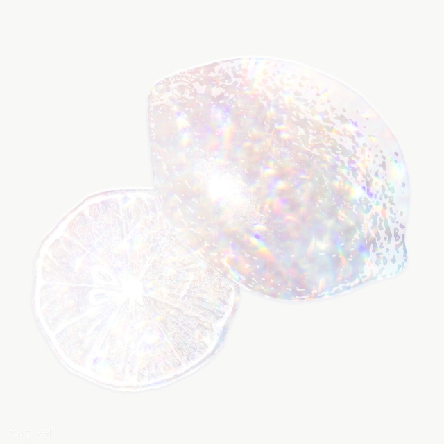 Free: White holographic ripe lemons sticker design element | Free ...