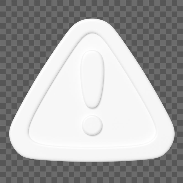 Free: White warning sign png 3D | Free PNG - rawpixel - nohat.cc