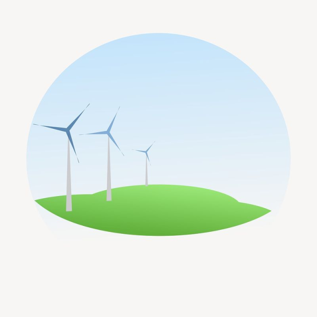 Free: Wind farm sticker, environment illustration | Free PSD - rawpixel ...