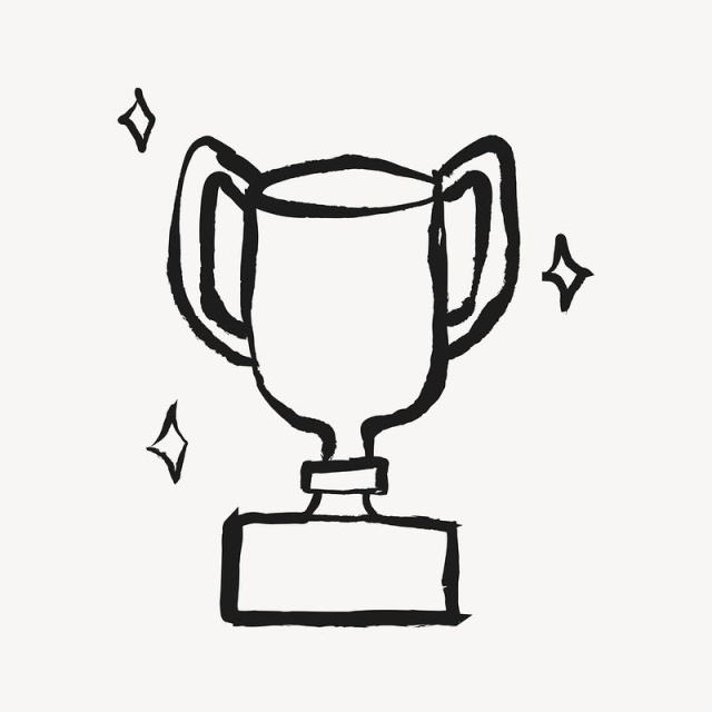Free: Winner trophy sticker, object doodle | Free PSD Illustration ...