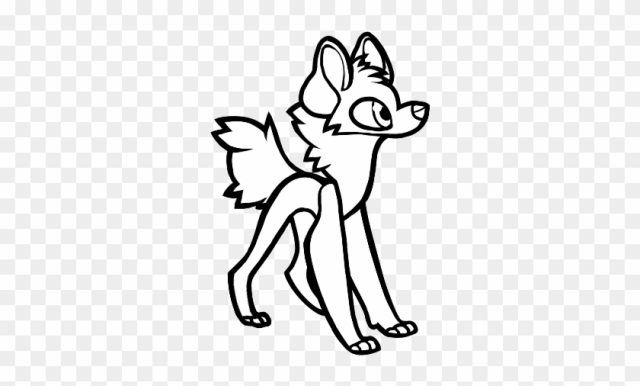 Free: Wolf Pup Lineart Ms Paint For Kids - Wolf Pup Base Ms Paint ...