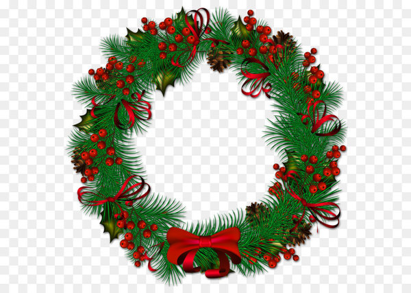 Free: Wreath Christmas Clip art - Transparent Christmas Pinecone Wreath ...