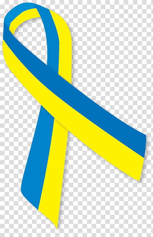 Free: Yellow Awareness ribbon Ukraine Blue, ribbon transparent ...
