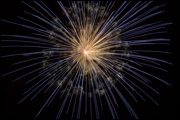 Free: Yellow Blue Fireworks - nohat.cc